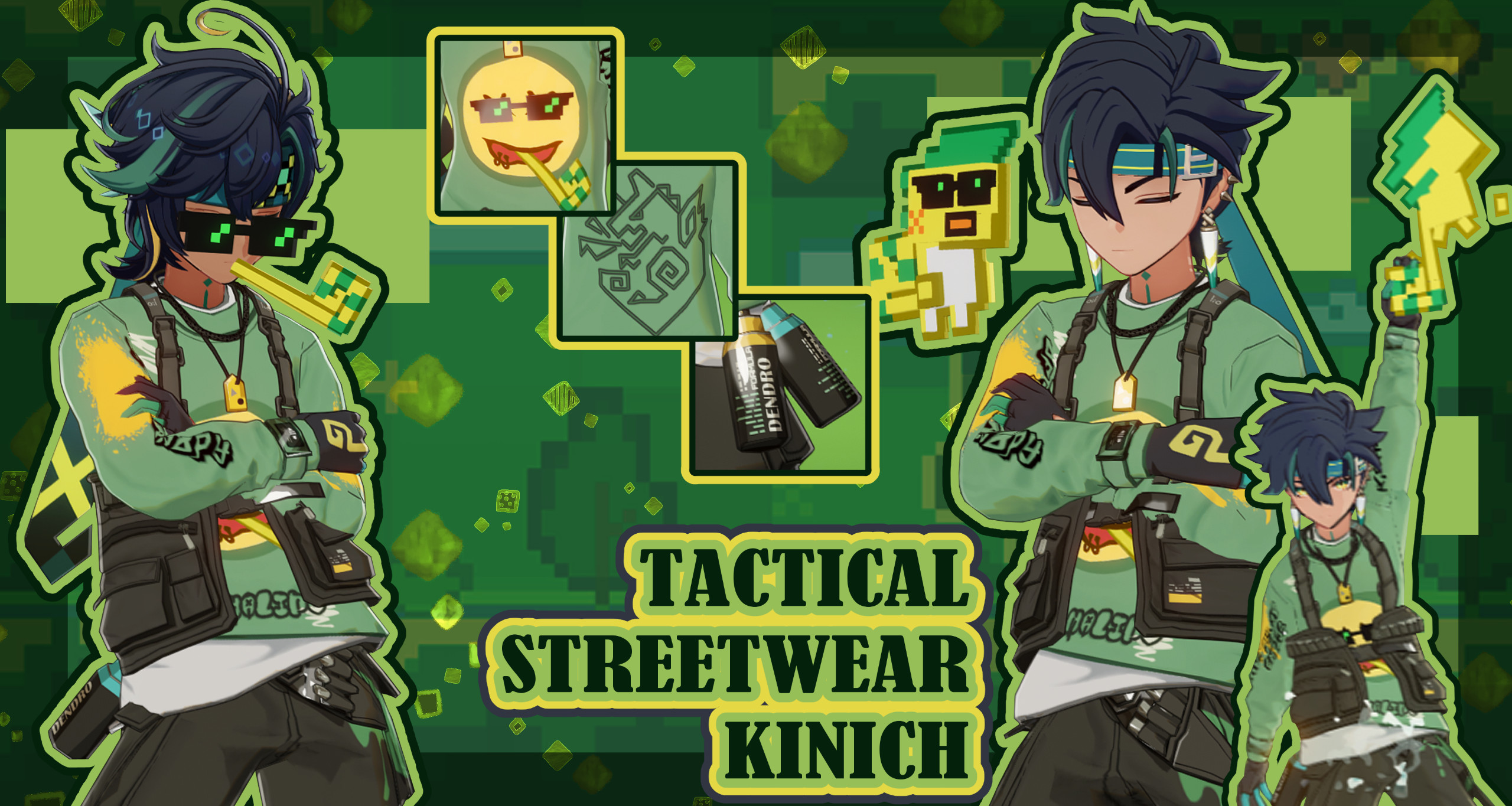 Tactical Streetwear Kinich Mod for Genshin Impact | GI Mods