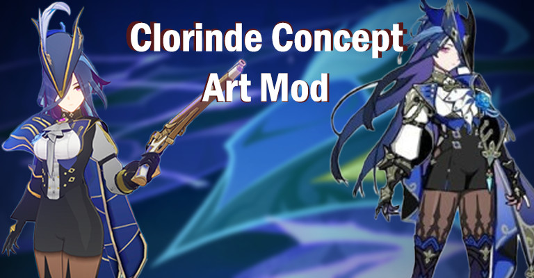 Clorinde Concept Art Outfit Mod for Genshin Impact | GI Mods