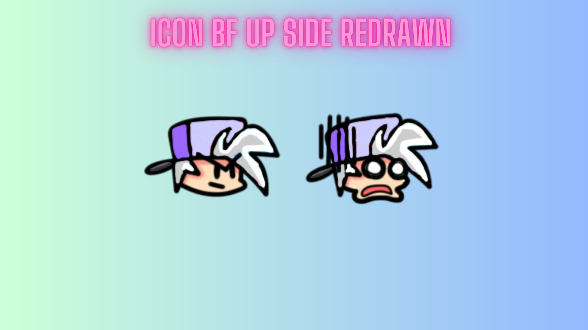 Icon B-Upside REDRAWN Mod for Friday Night Funkin' | FNF Mods