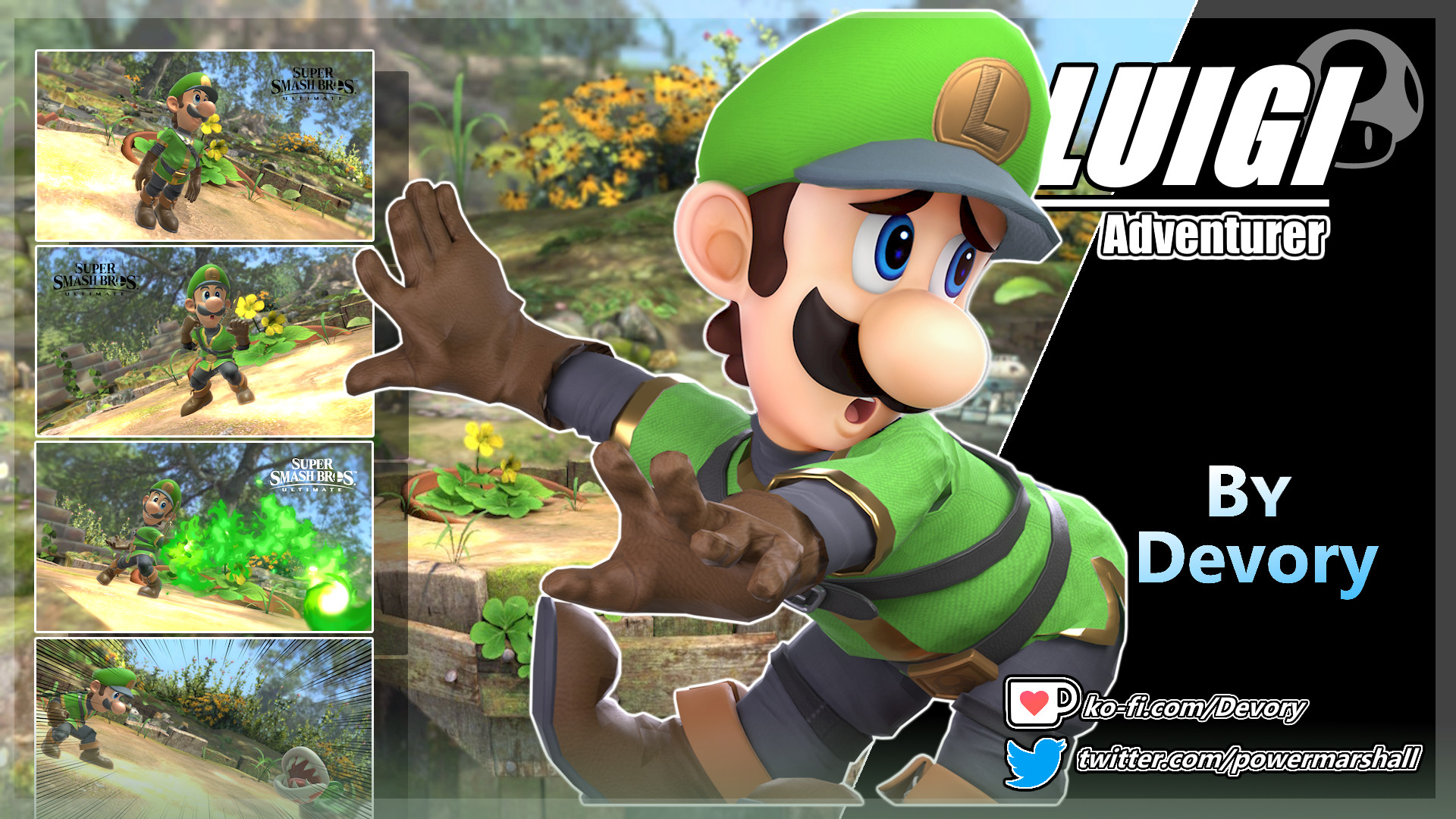 Adventurer Luigi Mod for Super Smash Bros. Ultimate | SSBU Mods