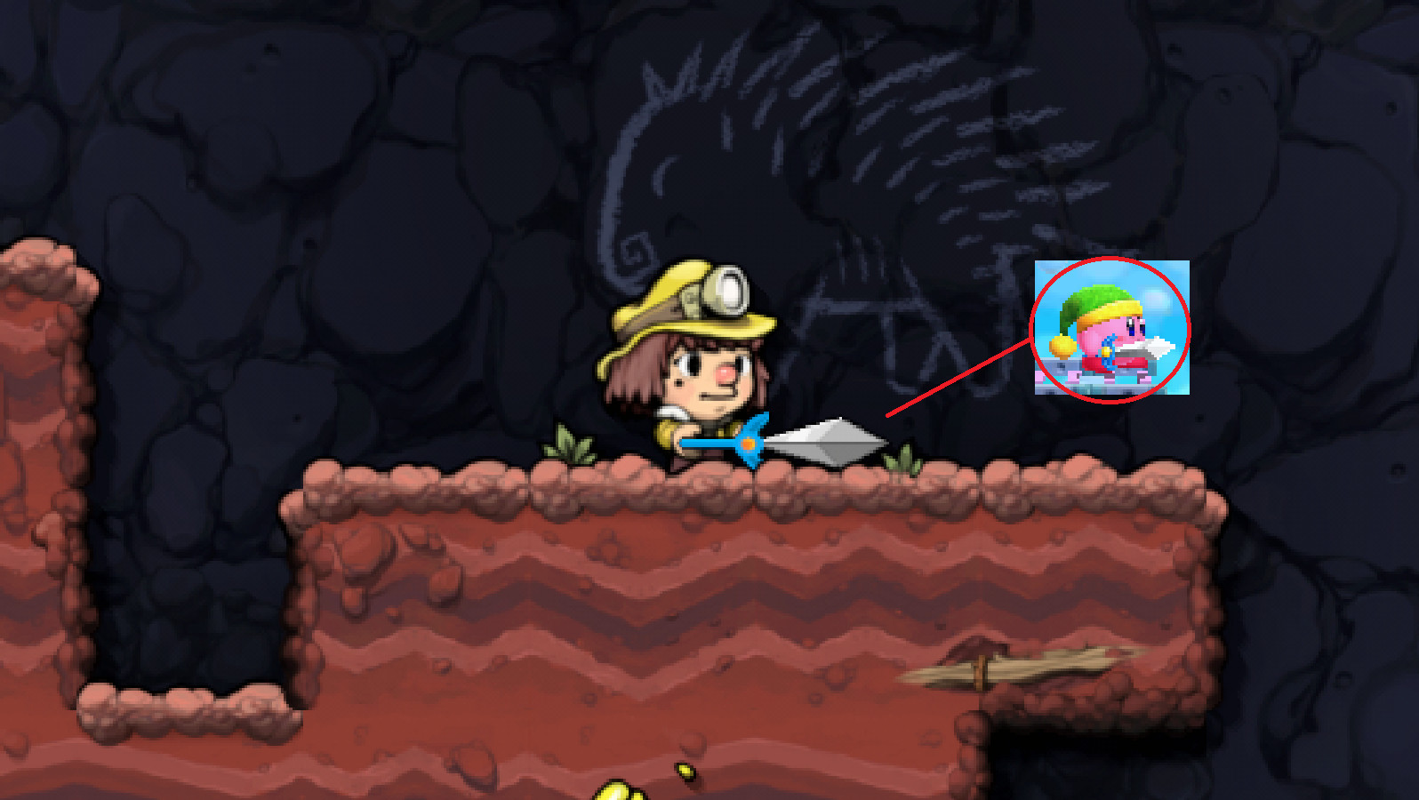 Kirby Sword over Machete! Mod for Spelunky 2 | Spelunky 2 Mods