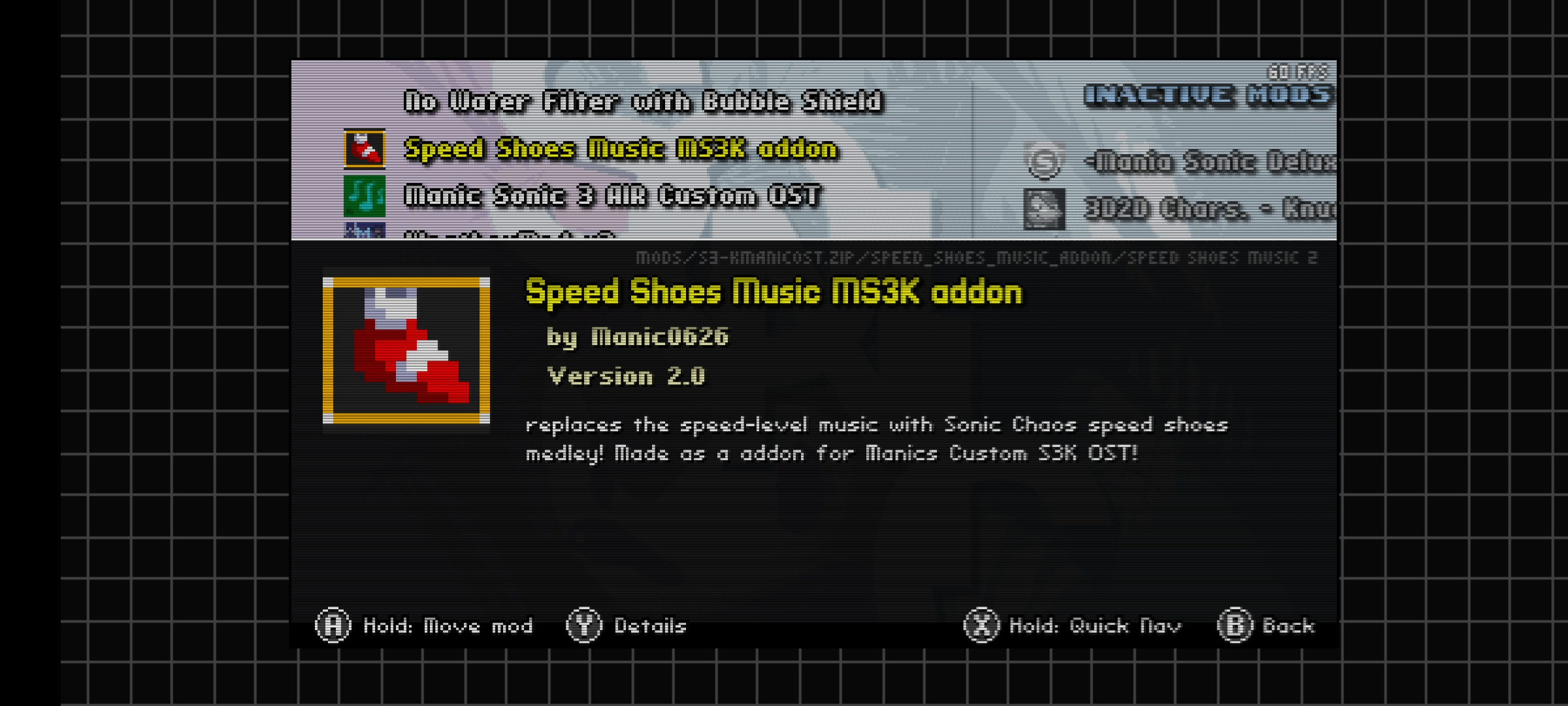 Manic's Custom OST (Now with Speed Shoes Music!) Mod for Sonic 3 A.I.R ...