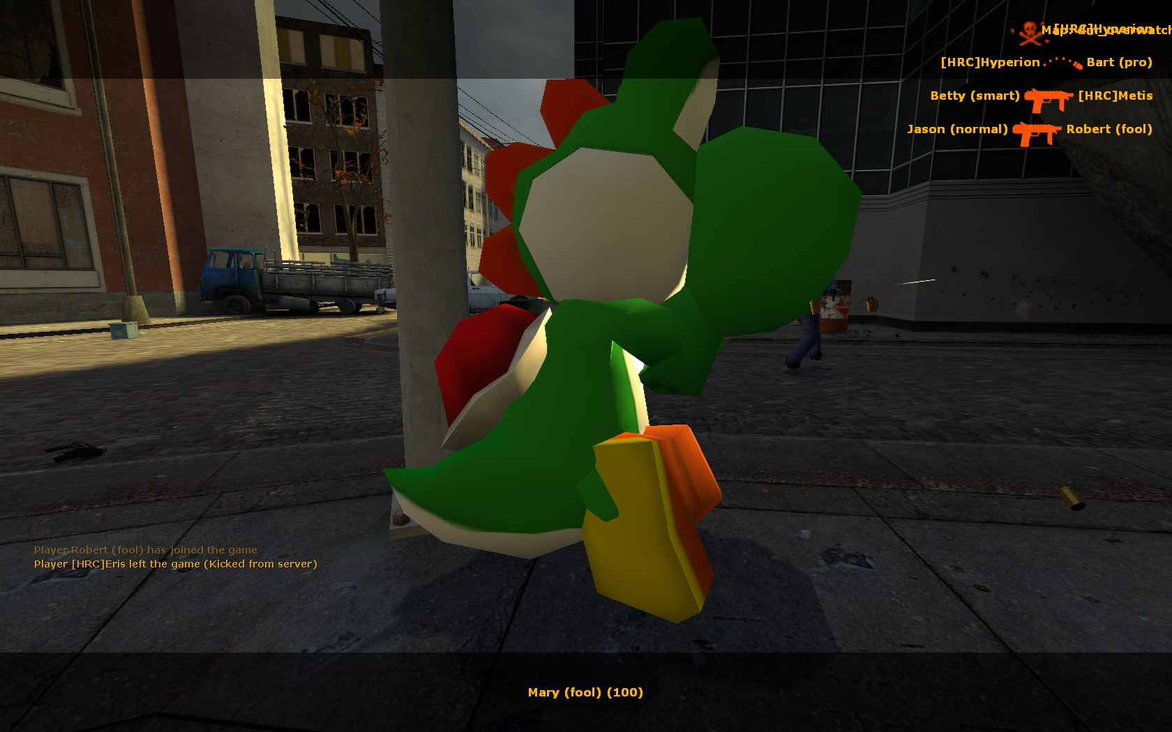 MKWII Yoshi(GMOD Tower) over male_07 Mod for Half-Life 2: Deathmatch ...