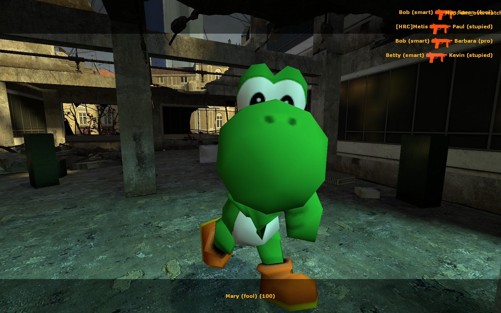MKWII Yoshi(GMOD Tower) over male_07 Mod for Half-Life 2: Deathmatch ...