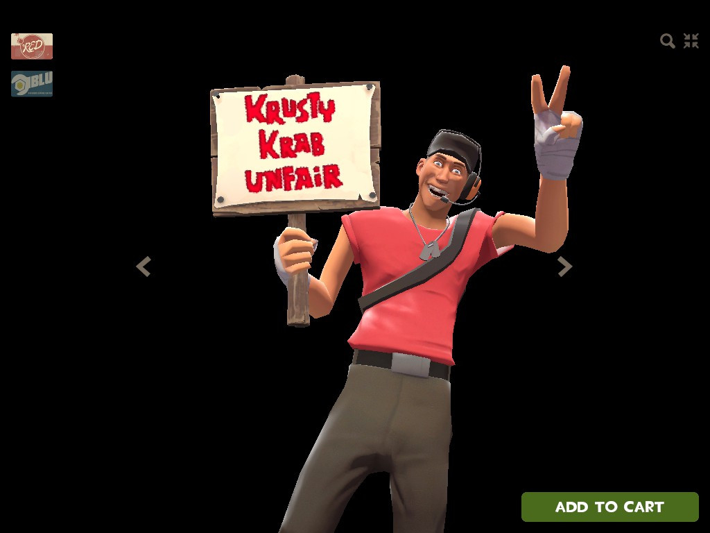 Krusty Krab Unfair sign Peace! Mod for Team Fortress 2 | TF2 Mods
