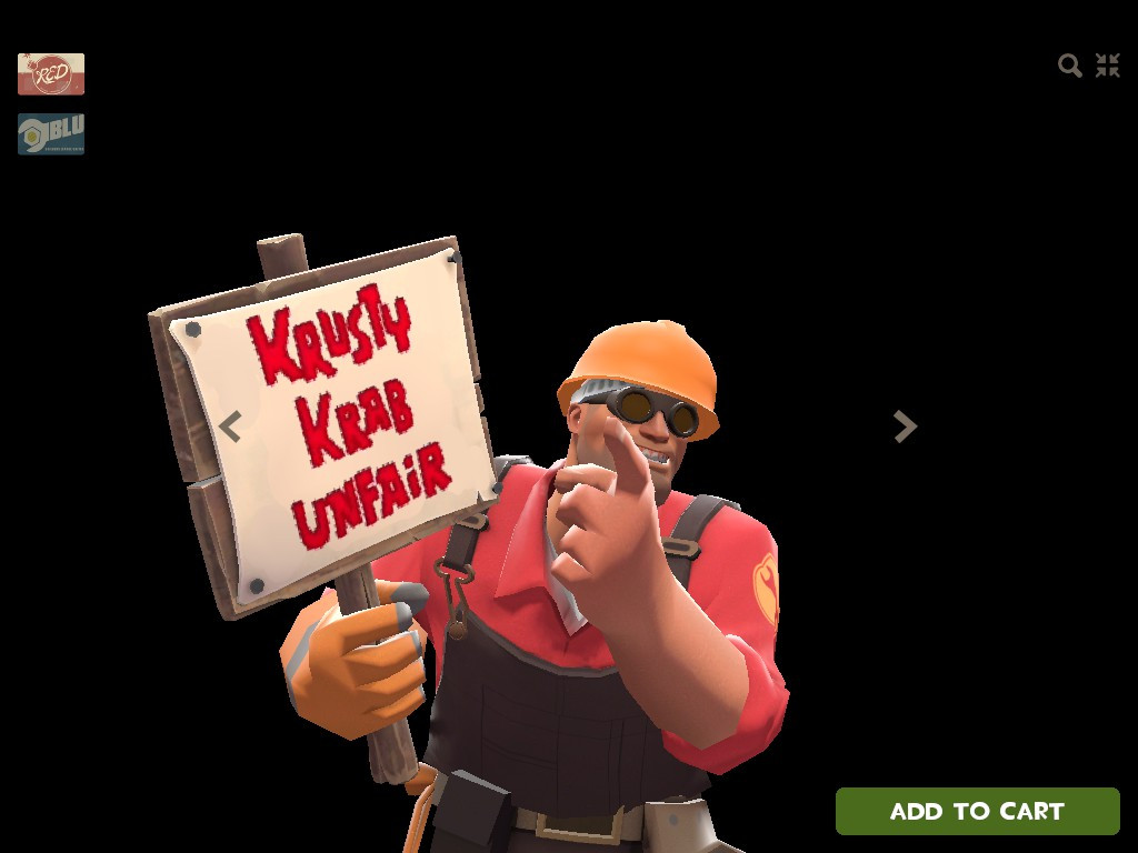 Krusty Krab Unfair sign Peace! Mod for Team Fortress 2 | TF2 Mods