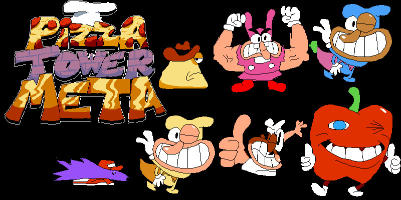 Pizza Tower Meta Playable Unused Characters! Mod for Pizza Tower | PT Mods