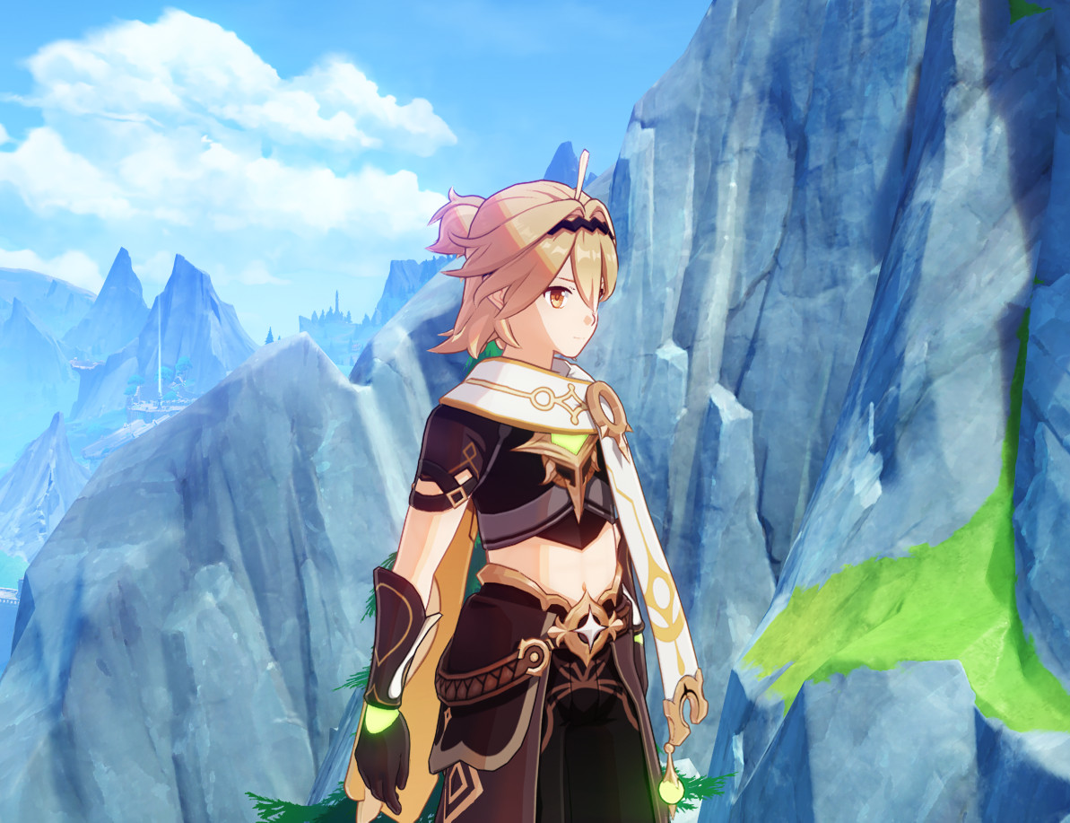 Slightly Buffer Aether + Gaming Hair Mod for Genshin Impact | GI Mods