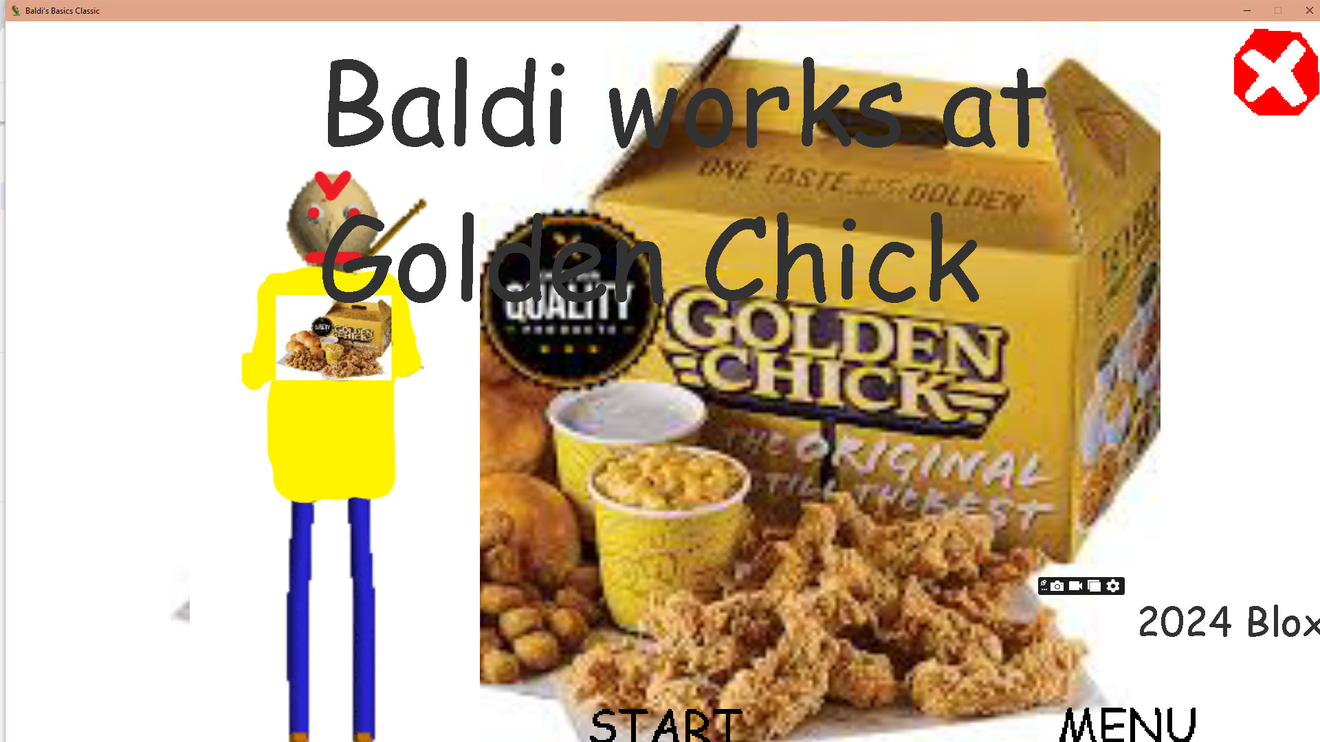 Baldi works at Golden Chick Mod for Baldi's Basics | Baldi Mods