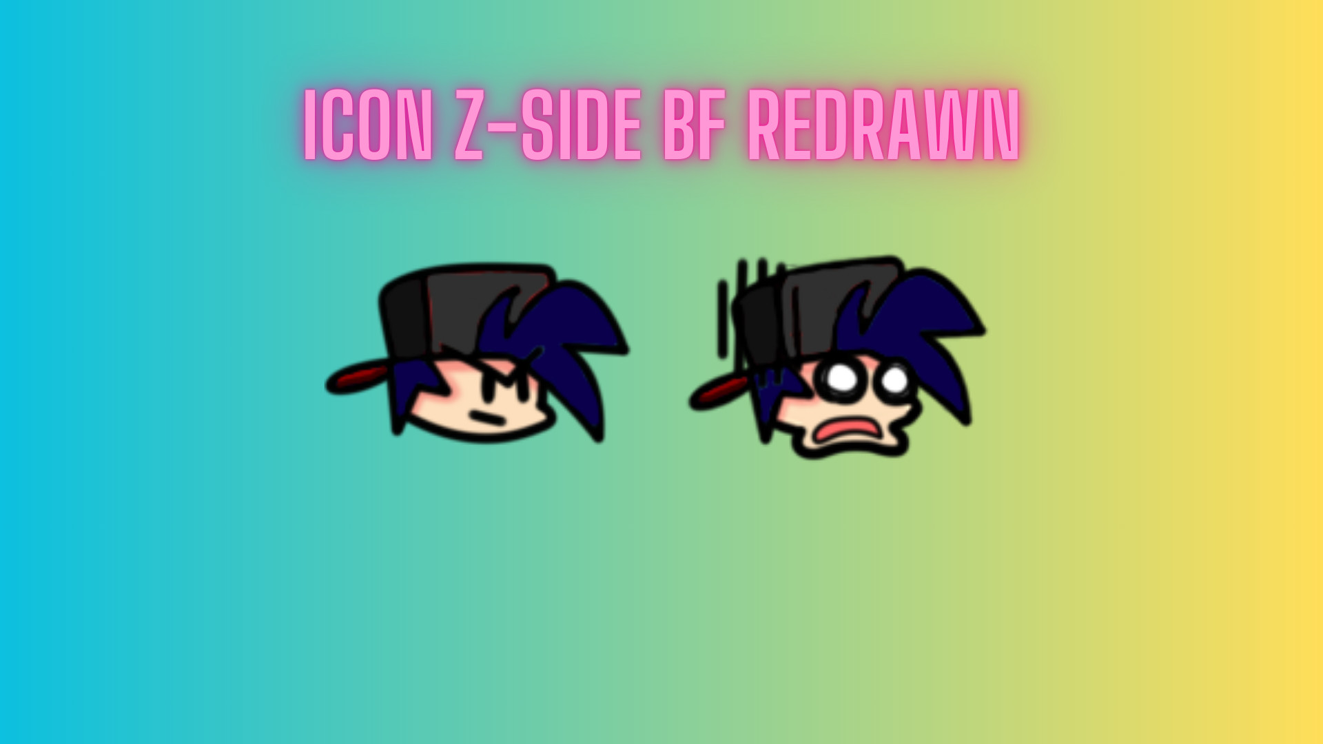 Icon Z-side BF REDRAWN Mod for Friday Night Funkin' | FNF Mods