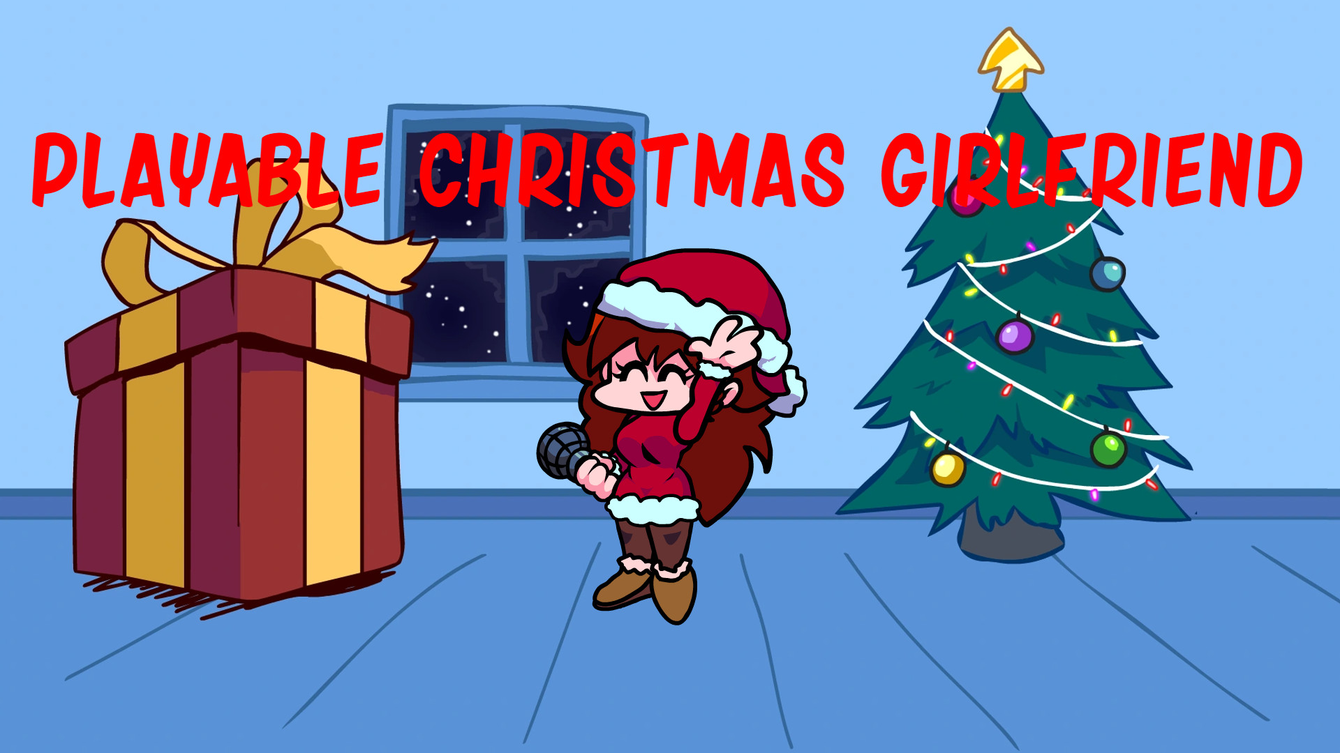 Playable Christmas Girlfriend + FLA Mod for Friday Night Funkin' | FNF Mods
