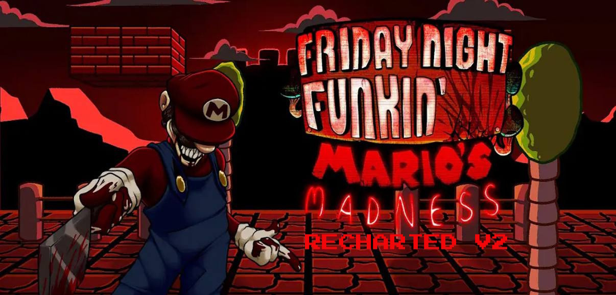 MARIO'S MADNESS V2: Its-a me Recharted Mod for Friday Night Funkin' | FNF Mods