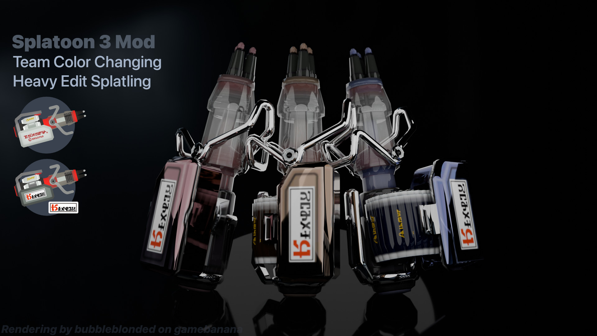 Team Color Changing Heavy Edit Splatling Mod for Splatoon 3 | Splatoon ...