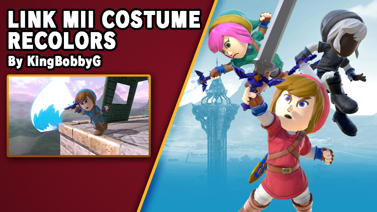 Link Mii Costume Recolors Mod for Super Smash Bros. Ultimate | SSBU Mods