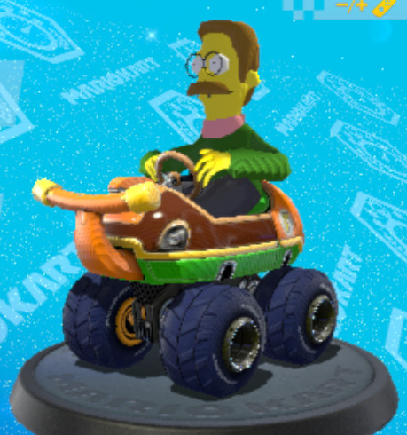 Ned Flanders (the simpsons) over waluigi Mod for Mario Kart 8 Deluxe ...