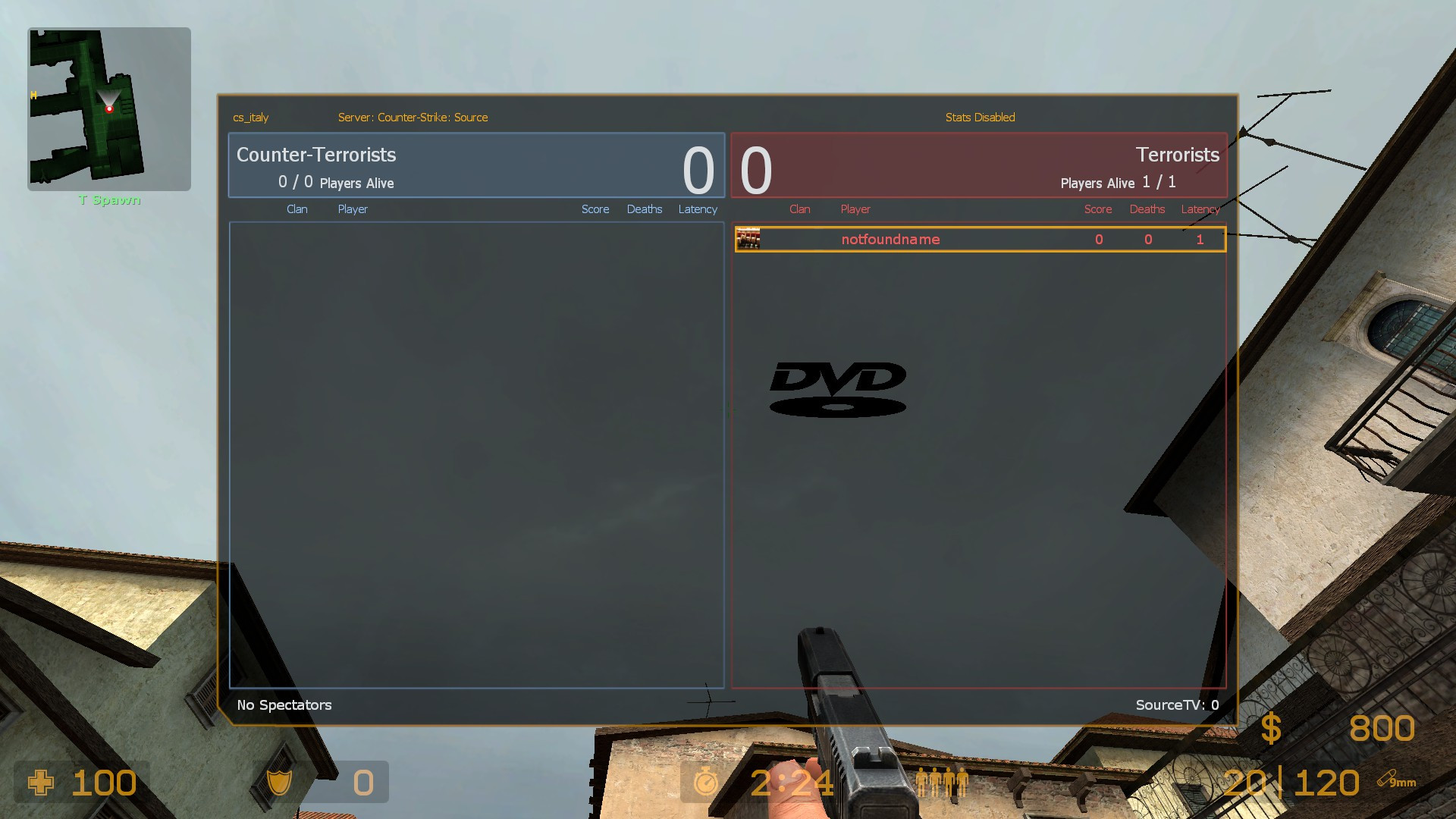 DVD Screensaver in scoreboard Mod for Counter-Strike: Source | CS:S Mods