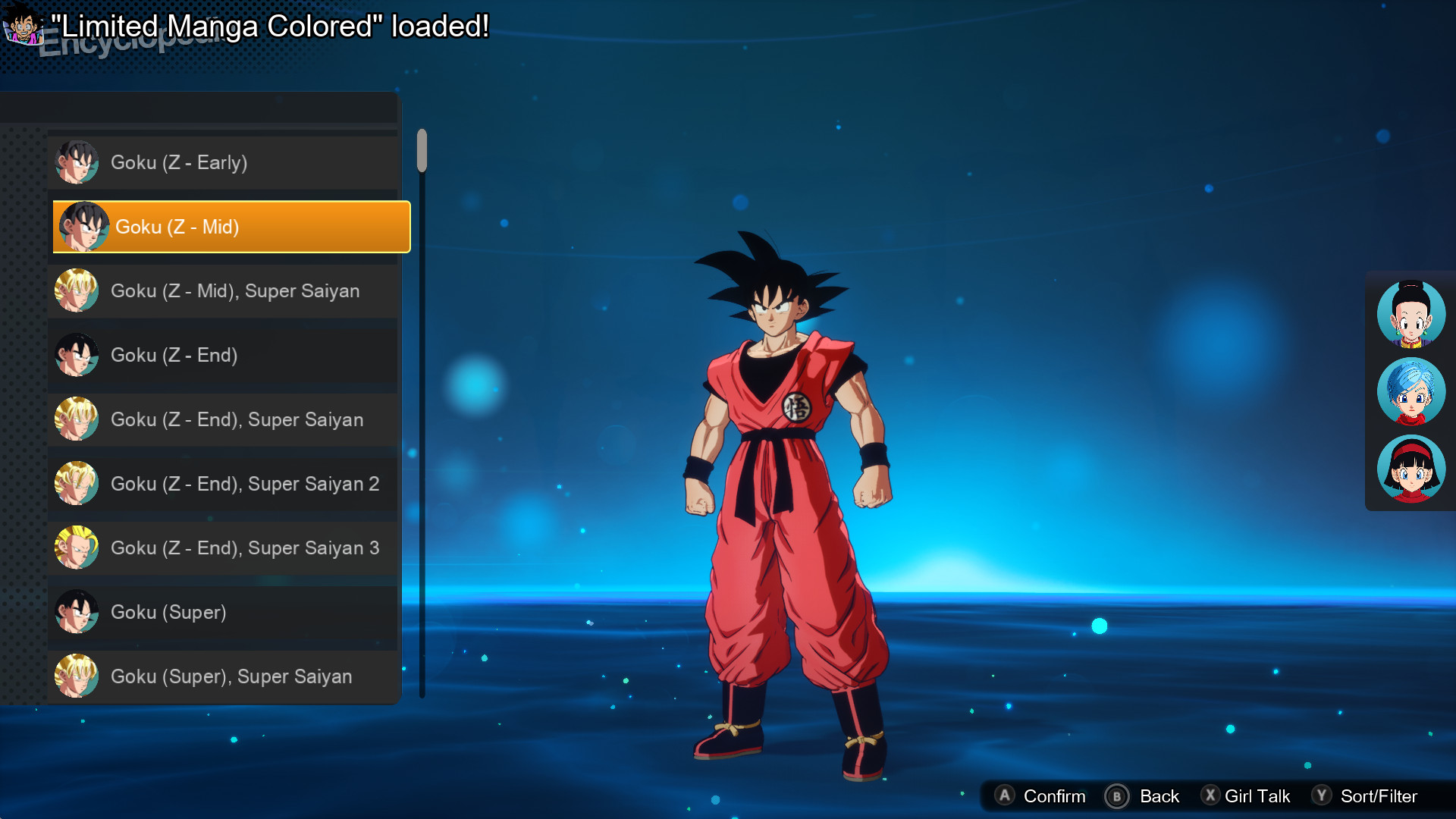 Limited Colored Manga Goku - DBColorZ Mod for Dragon Ball: Sparking ...