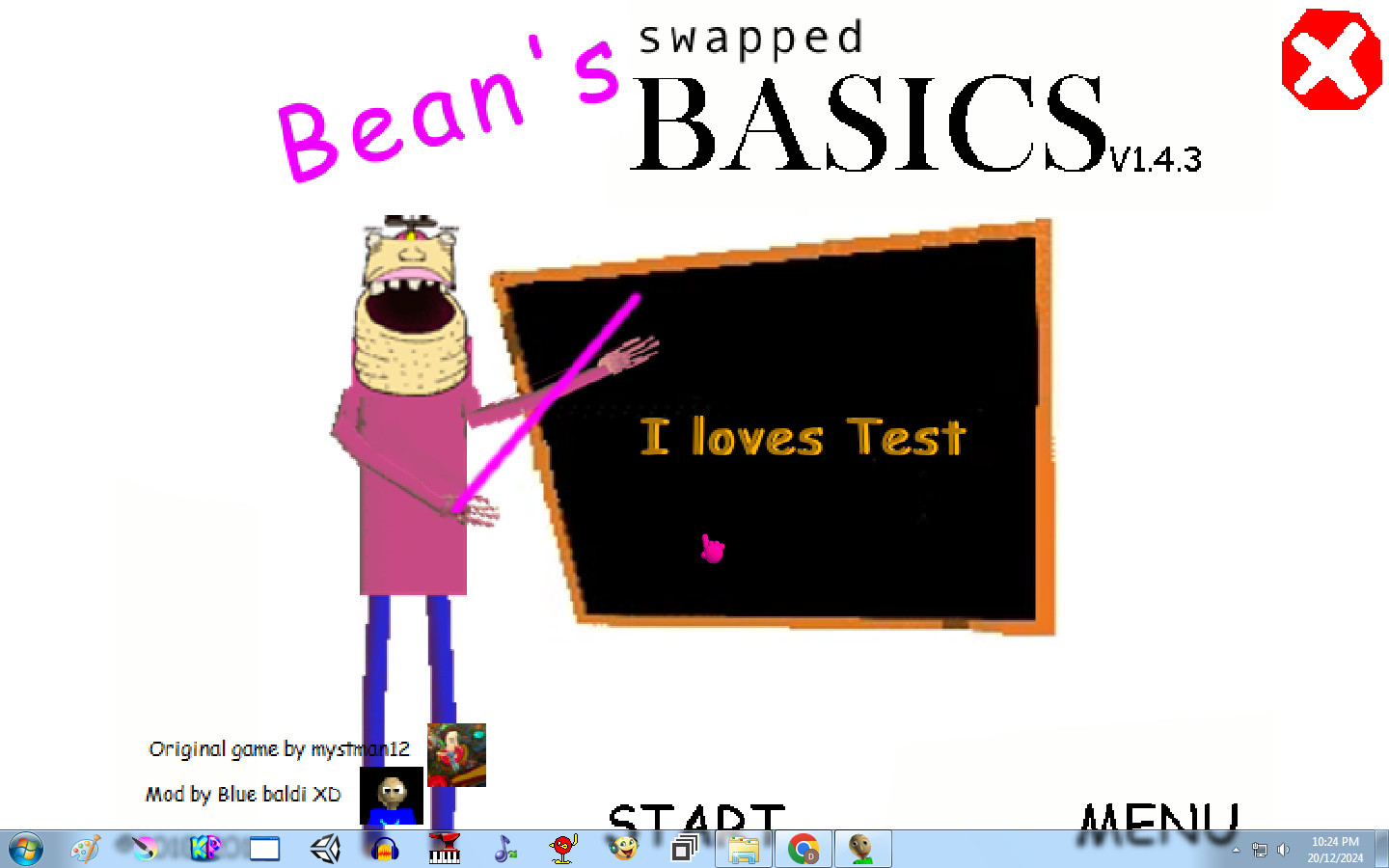 bean's swapped basics Mod for Baldi's Basics | Baldi Mods