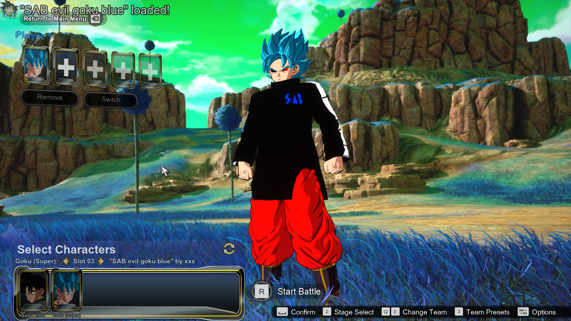 evil goku cc base-blue Mod for Dragon Ball: Sparking! ZERO | DBSZ Mods