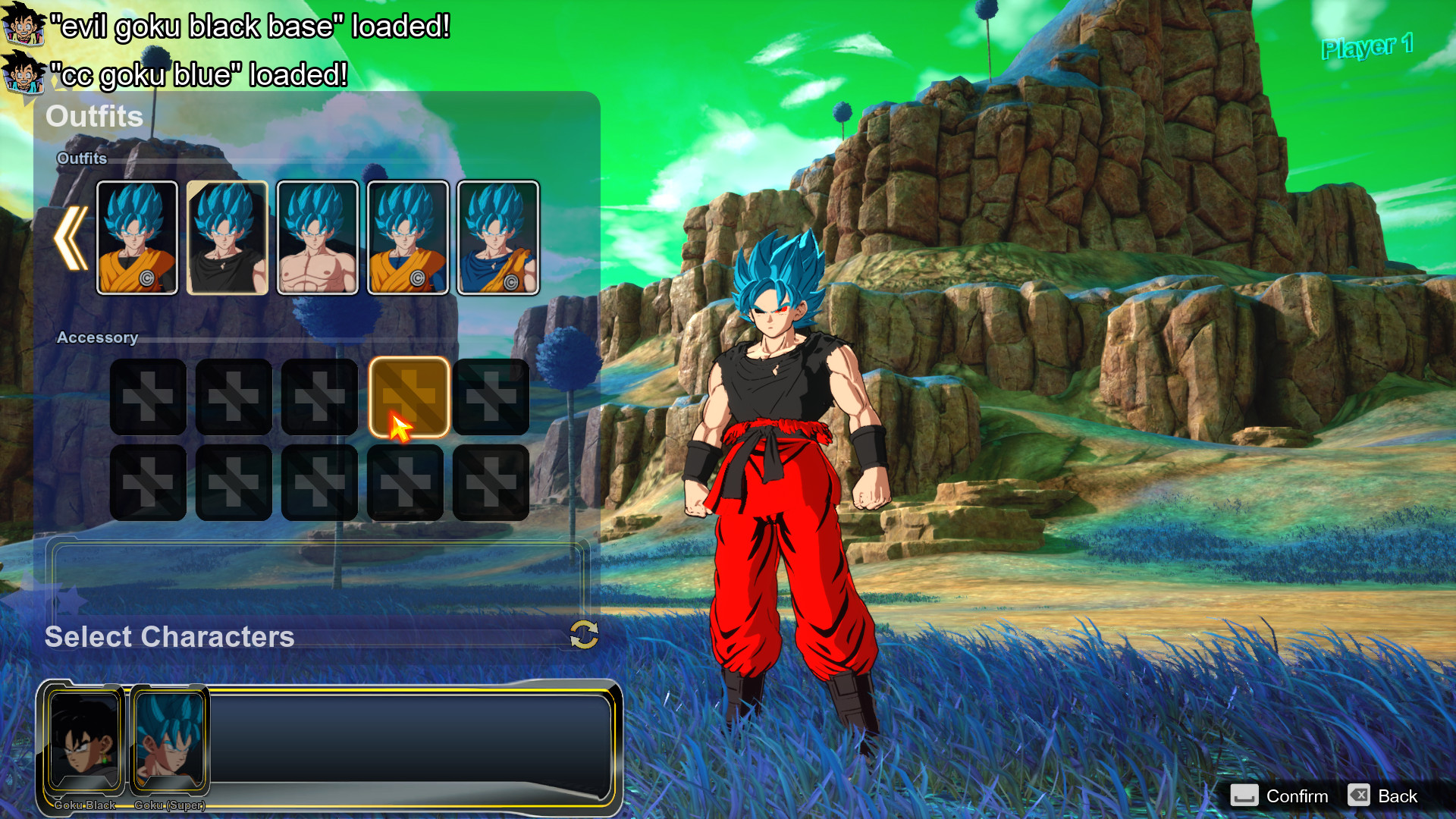 evil goku cc base-blue Mod for Dragon Ball: Sparking! ZERO | DBSZ Mods