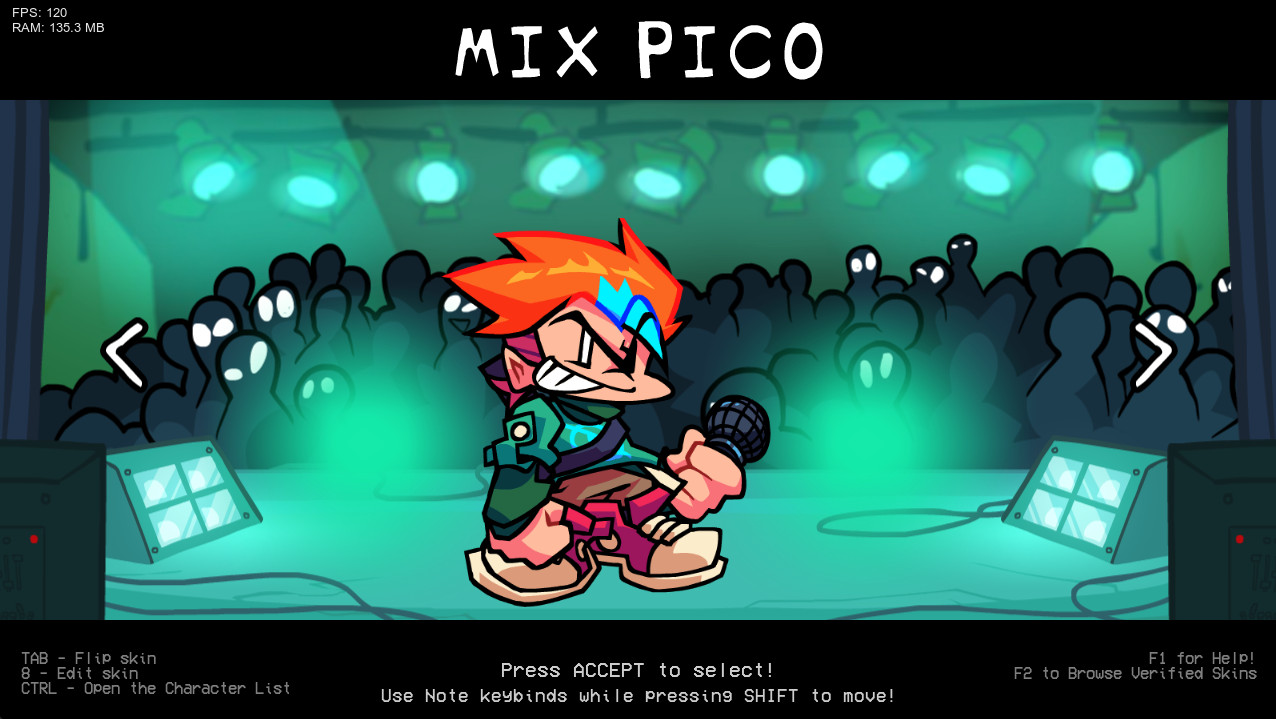 FNF PEO Funkin' MIX Universe player skin pack Mod for Friday Night ...