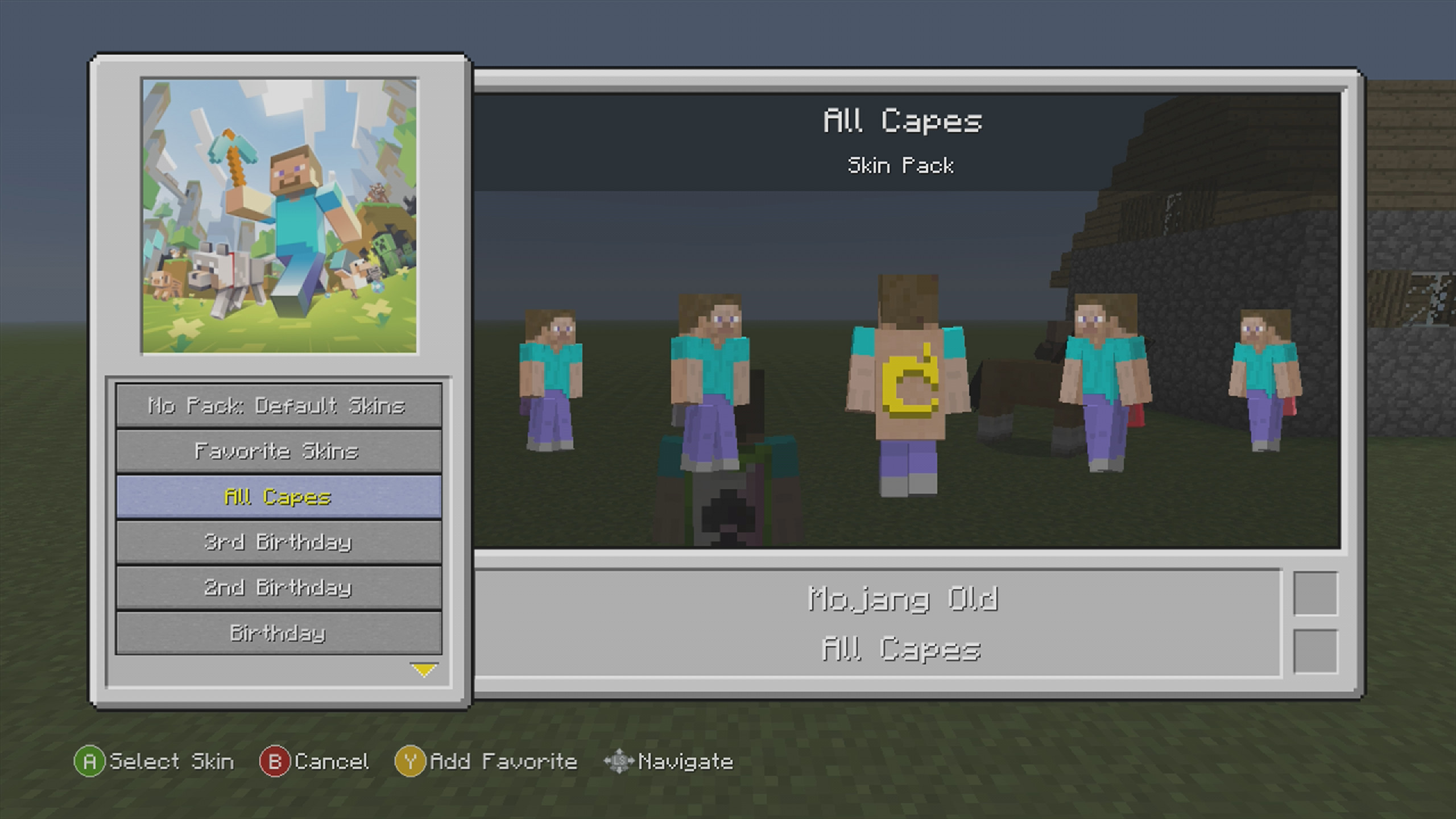 All Capes Mod for Minecraft: Xbox 360 Edition | MC X360 Mods
