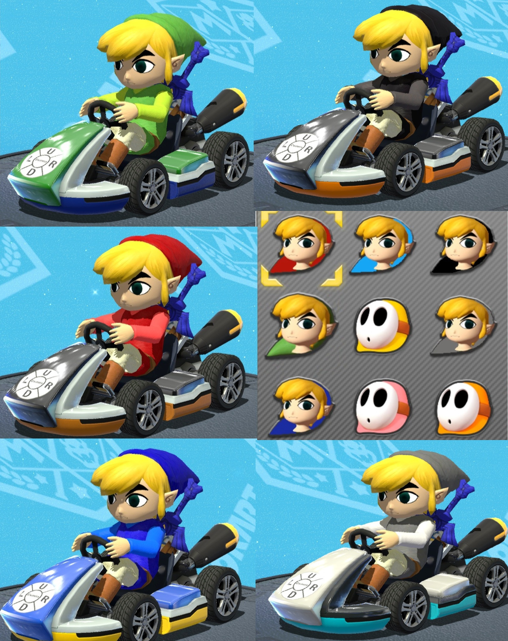 Toon Link Varios Colores Mod for Mario Kart 8 Deluxe | MK8D Mods