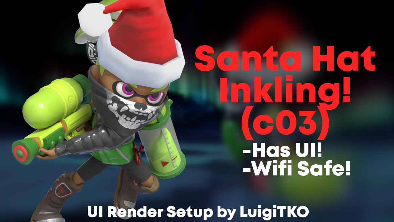 Xmas Inkling! (Santa Hat) Mod for Super Smash Bros. Ultimate | SSBU Mods