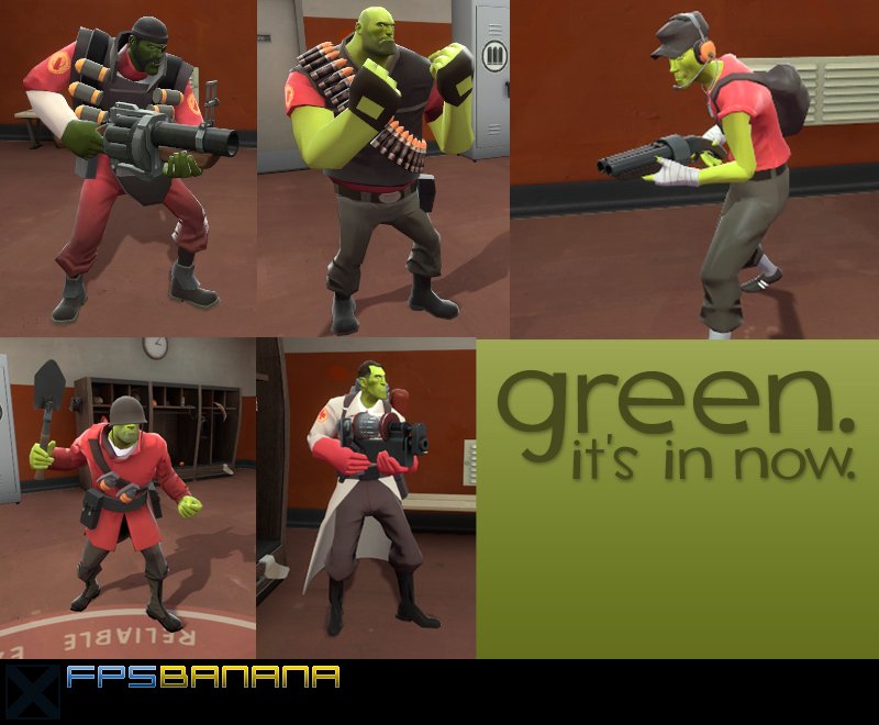 Green Skintones Mod for Team Fortress 2 | TF2 Mods