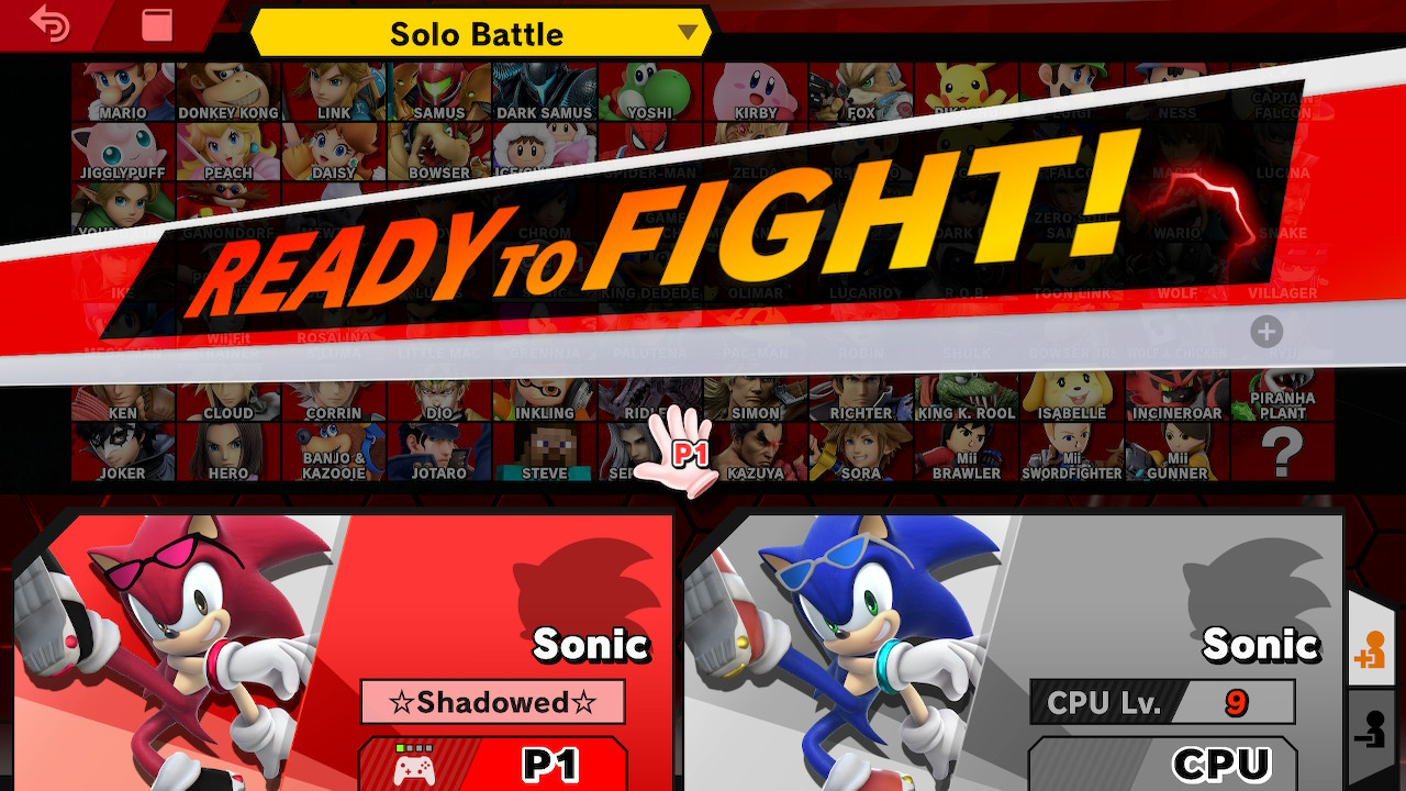 Shadowed's Red SA1 Sonic Retexture Mod for Super Smash Bros. Ultimate ...