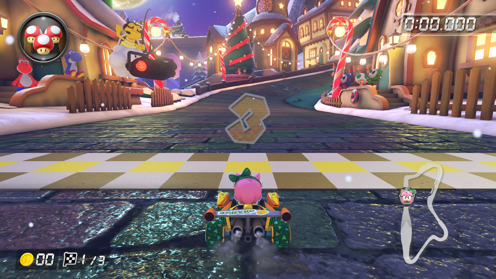 Amy Rose (Jingle Belle) Mod for Mario Kart 8 Deluxe | MK8D Mods