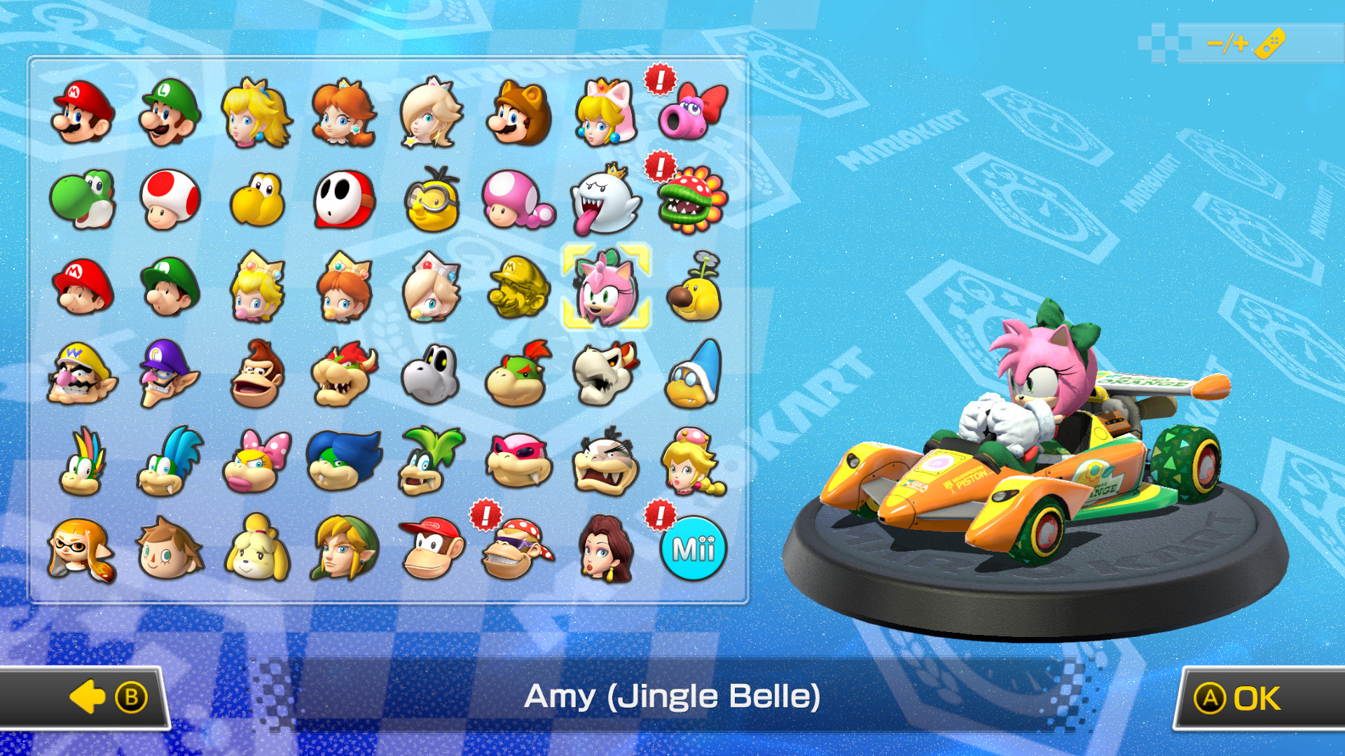 Amy Rose (Jingle Belle) Mod for Mario Kart 8 Deluxe | MK8D Mods