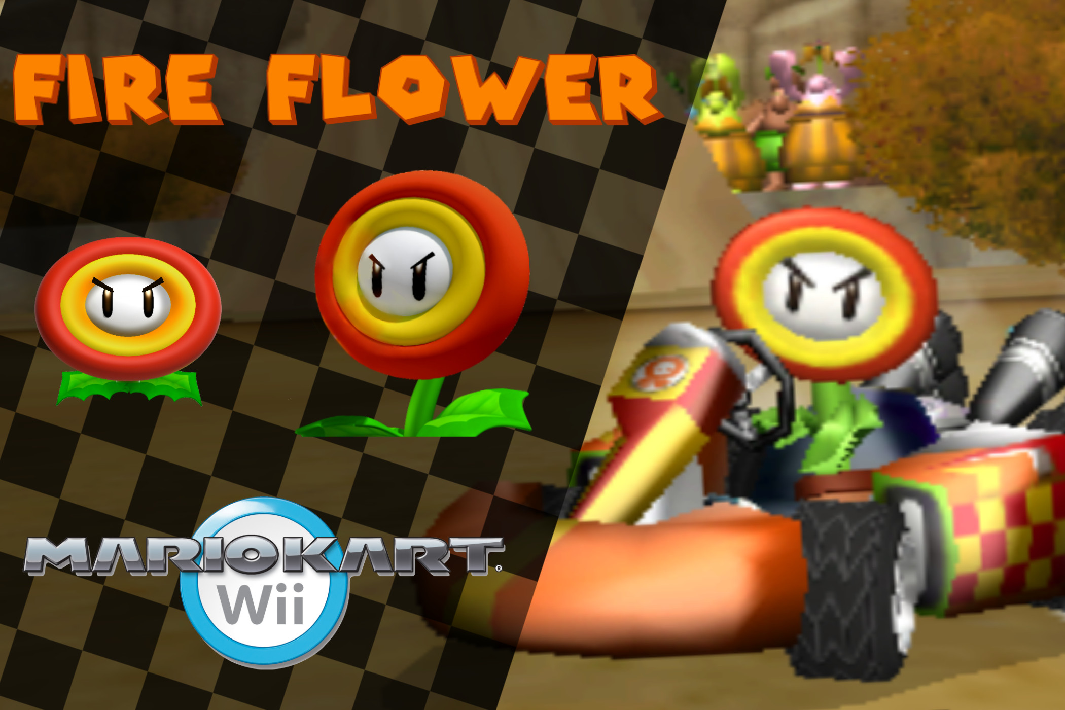 Playable Fire Flower - Mario Kart Wii Mod for Mario Kart Wii | MKWii Mods