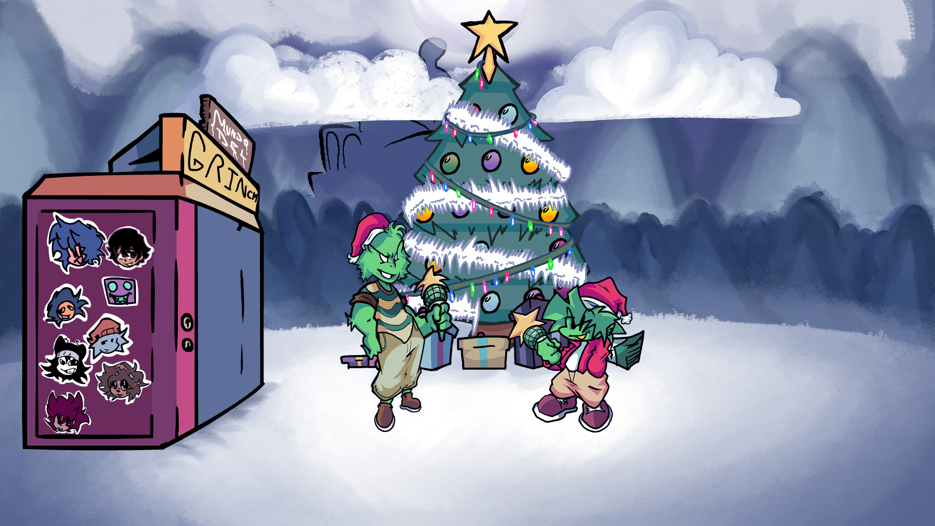 Grinching in a yades des Mod for Friday Night Funkin' | FNF Mods