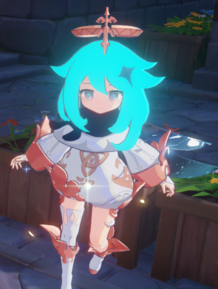 blue-haired Paimon Mod for Genshin Impact | GI Mods