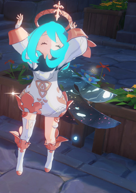 blue-haired Paimon Mod for Genshin Impact | GI Mods