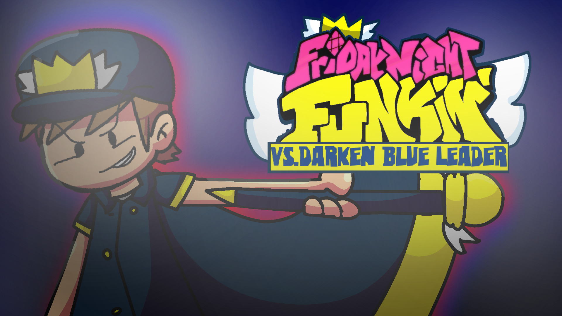 Vs. Darken Blue Leader Mod for Friday Night Funkin' | FNF Mods