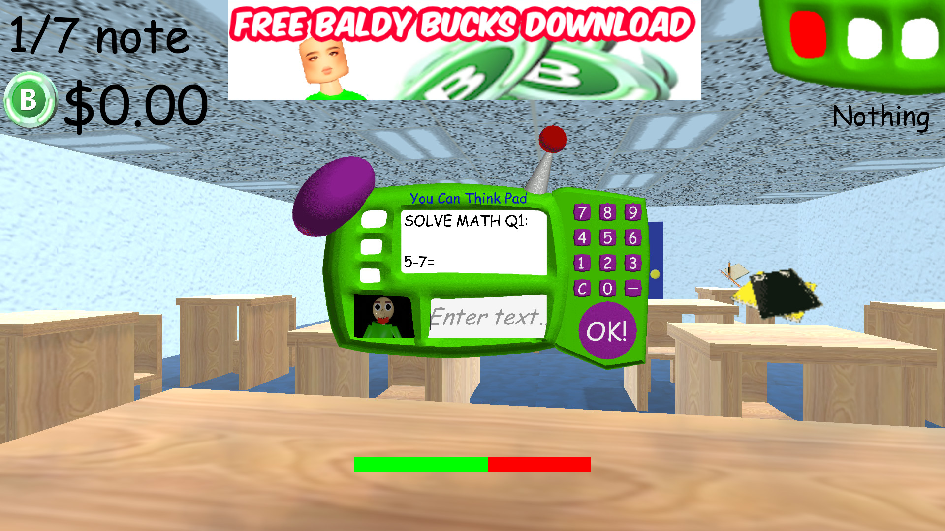 BALDY TEACH LEARN FUN (Bootleg baldi andriod game) Mod for Baldi's ...