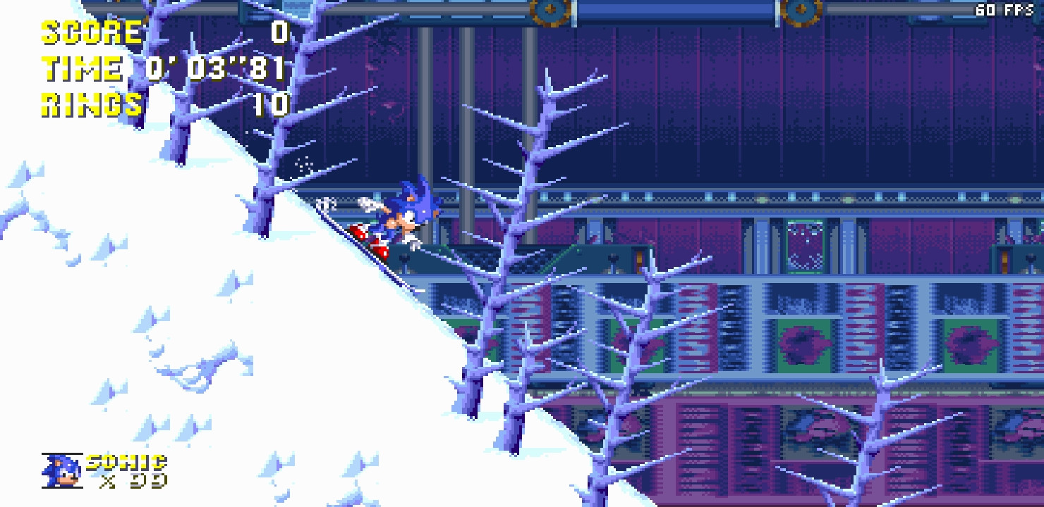 New background to the Ice Cap Zone act 1 and 2 Mod for Sonic 3 A.I.R ...