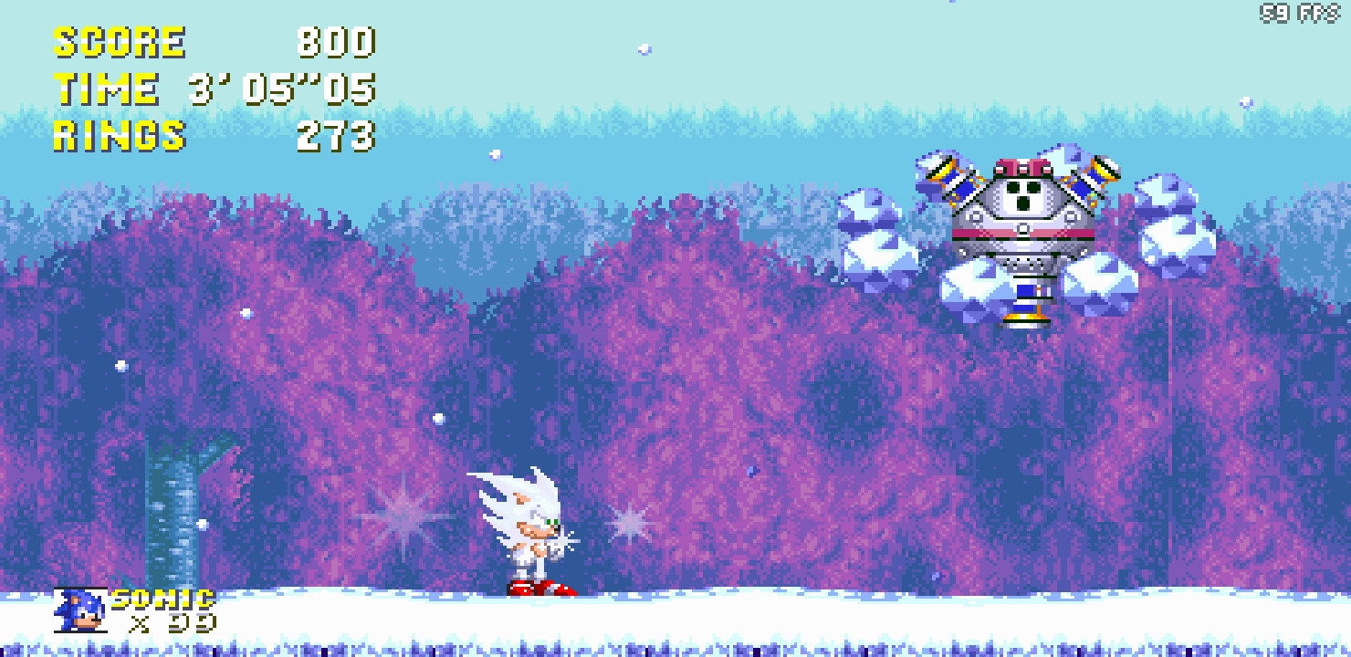 New background to the Ice Cap Zone act 1 and 2 Mod for Sonic 3 A.I.R ...