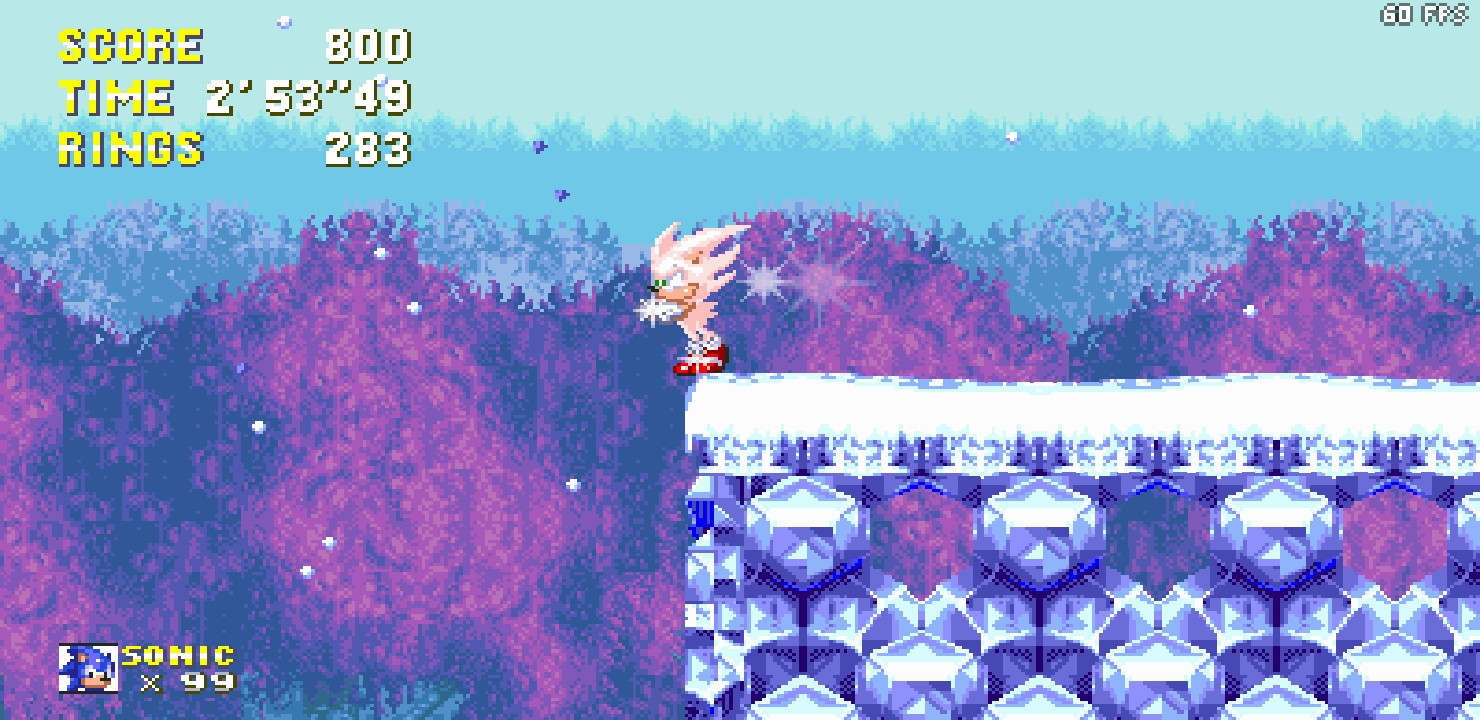 New background to the Ice Cap Zone act 1 and 2 Mod for Sonic 3 A.I.R ...