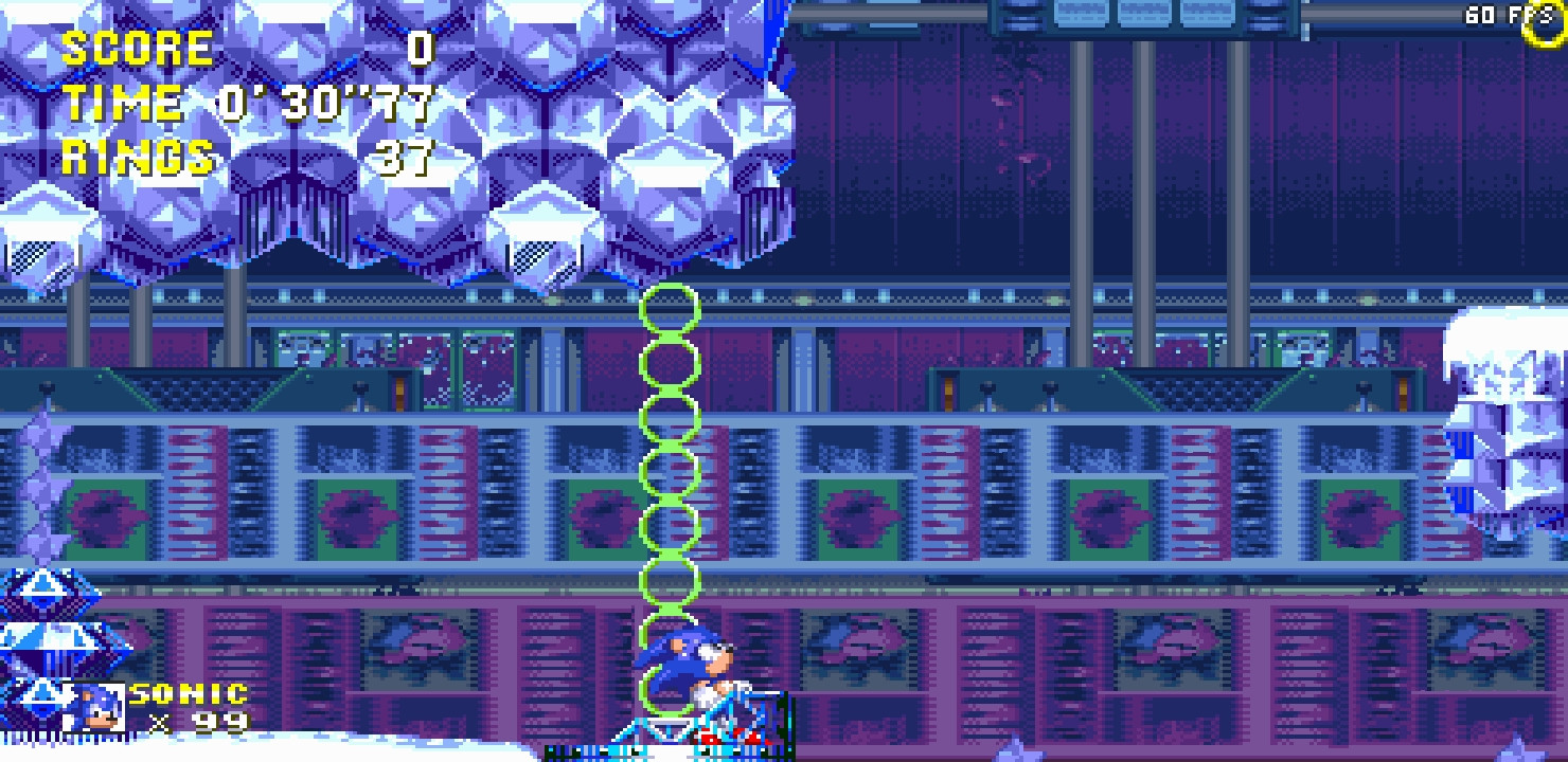 New background to the Ice Cap Zone act 1 and 2 Mod for Sonic 3 A.I.R ...