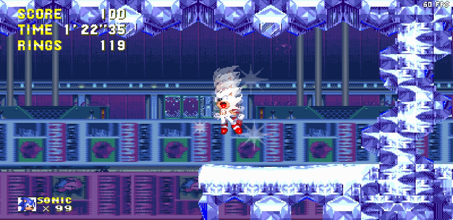 New background to the Ice Cap Zone act 1 and 2 Mod for Sonic 3 A.I.R ...