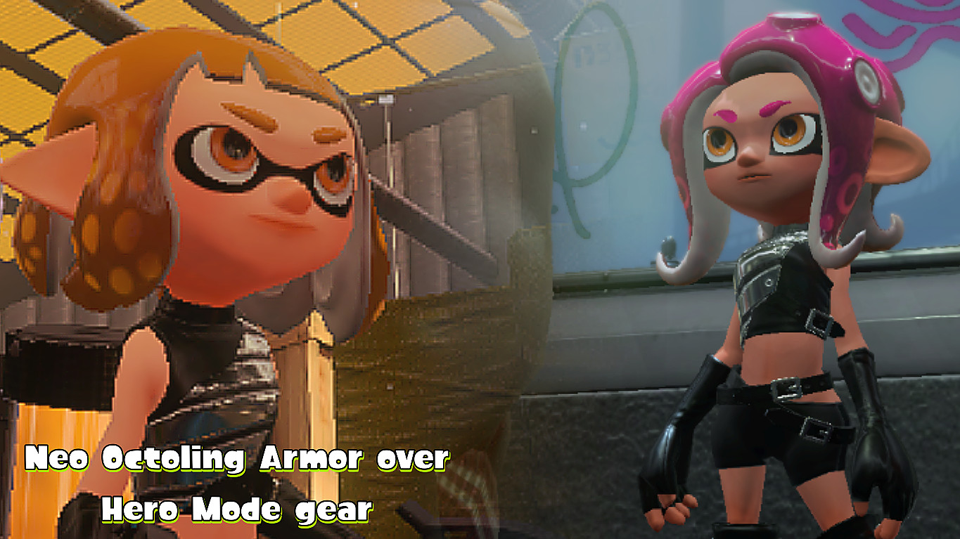 Neo Octoling Armor over Hero Mode Gear Mod for Splatoon 2 | Splatoon 2 Mods