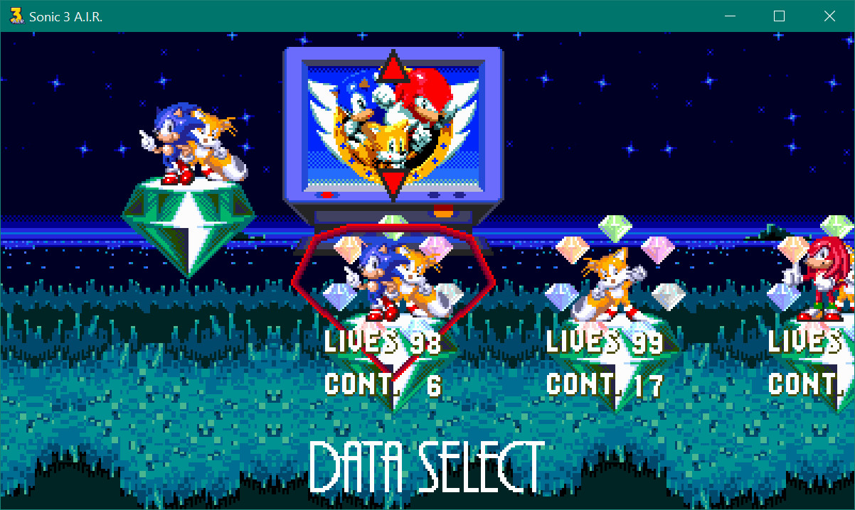 Alternate Data Select Mod for Sonic 3 A.I.R. | S3AIR Mods
