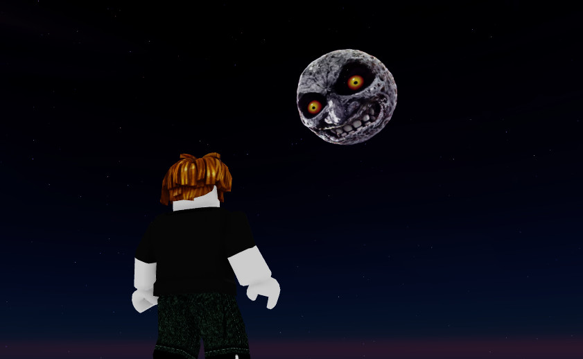 Majora's Mask 3D's moon over Roblox's moon Mod for Roblox | RBLX Mods