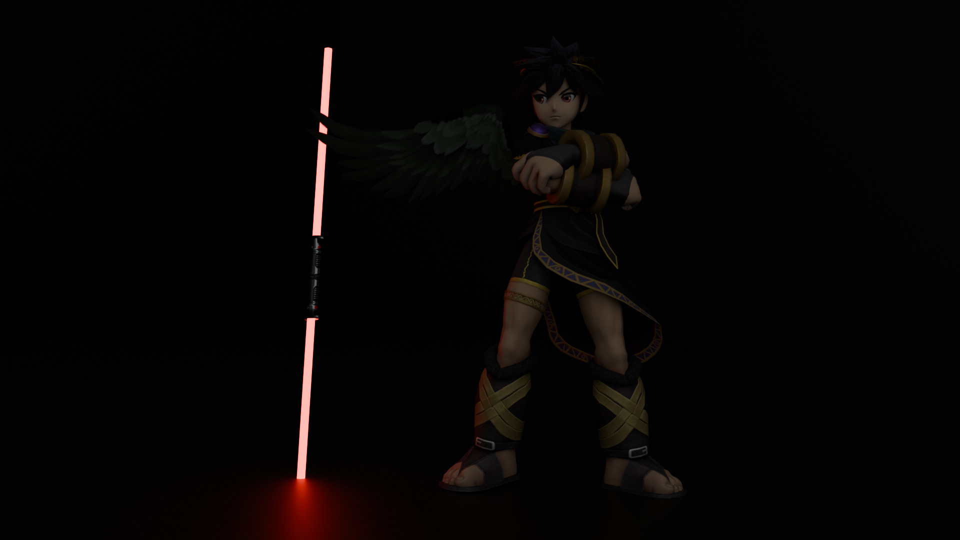 Darth Pit (dark pit with lightsabers) Mod for Super Smash Bros. Ultimate | SSBU Mods
