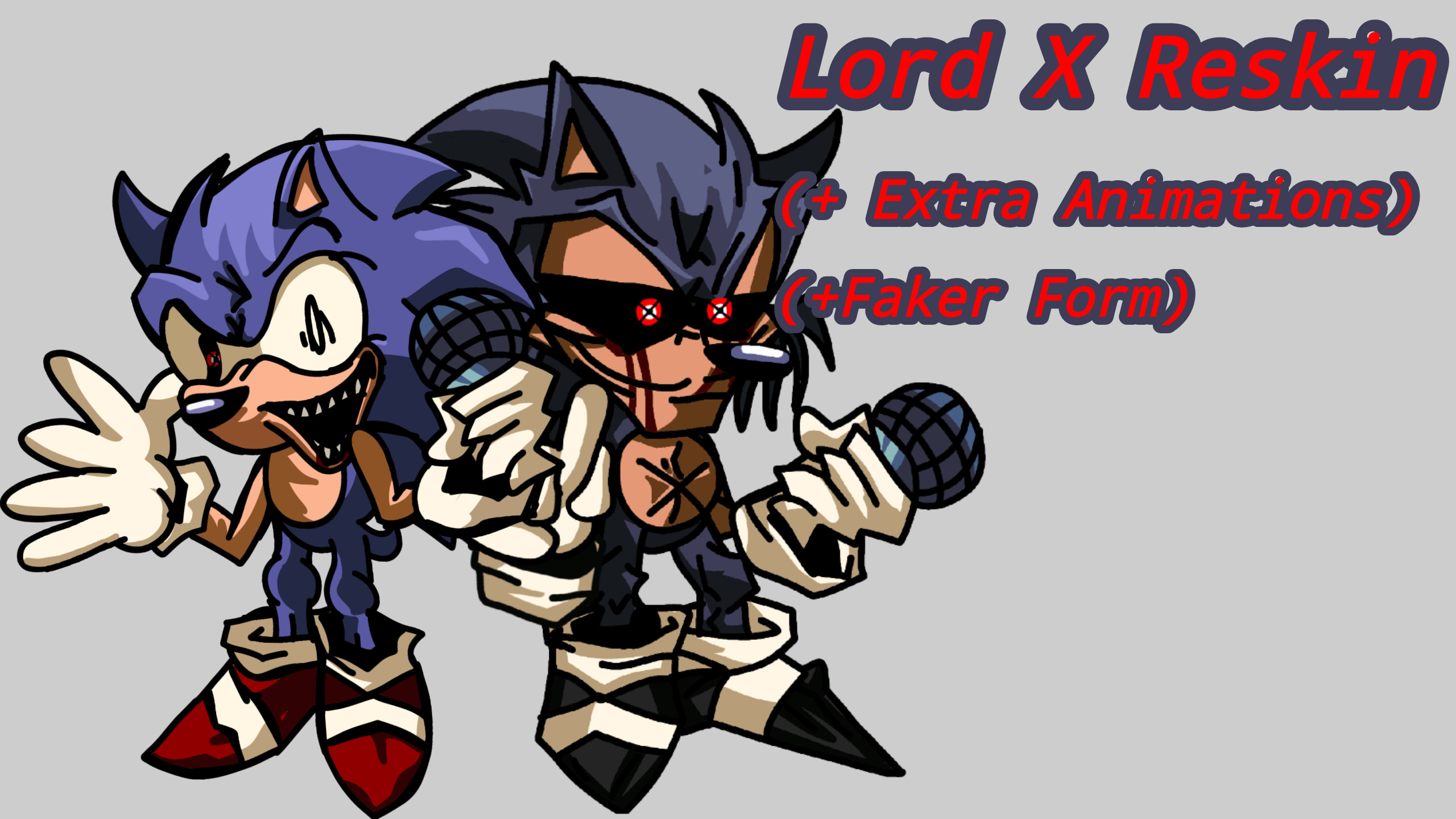 Lord X Reskin Mod for Friday Night Funkin' | FNF Mods