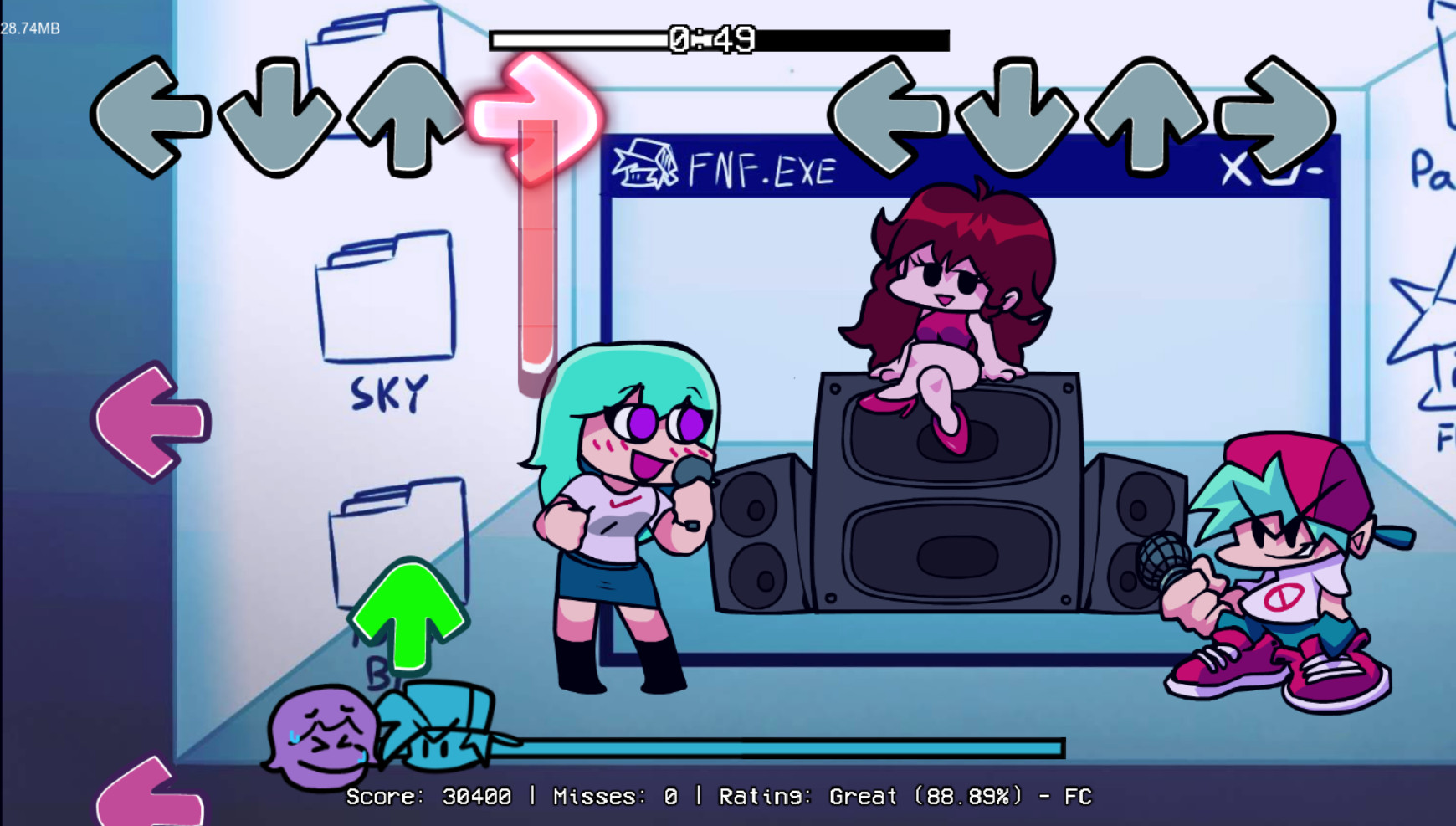 My recreation of the Sky stage Mod for Friday Night Funkin' | FNF Mods