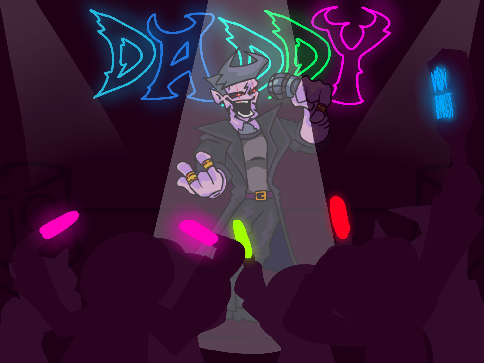 Daddy Dearest RQ Reskin Mod for Friday Night Funkin' | FNF Mods